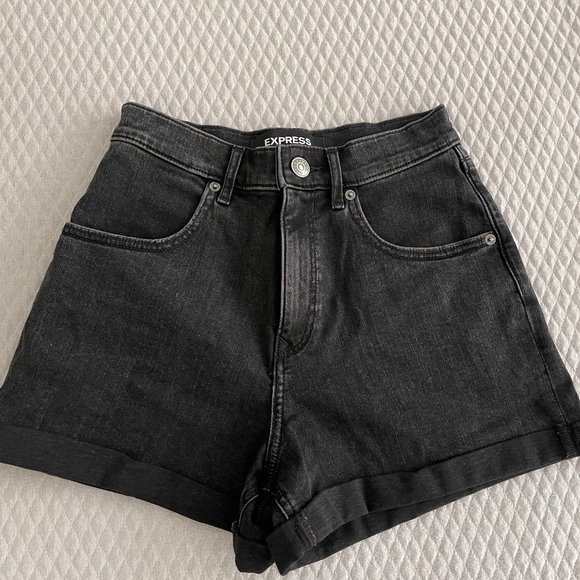 Express | Shorts | Black High Waist Express Shorts | Poshmark